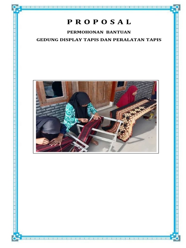 Proposal Tapis Timbay Kampung Bratayudha | PDF