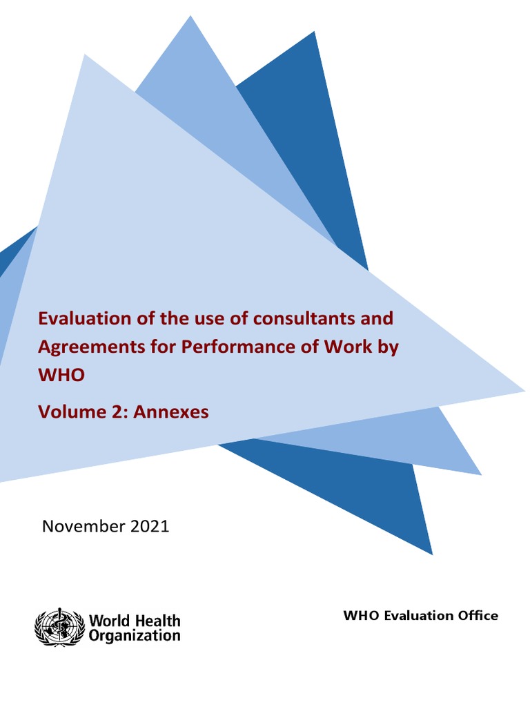 Final Annexes Evaluation Use Consultants Apws | PDF | Evaluation ...