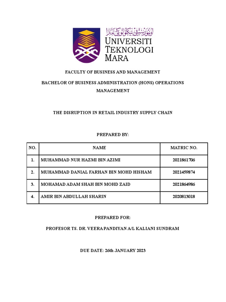 Opm560 Group Assignment | PDF | Retail | E Commerce