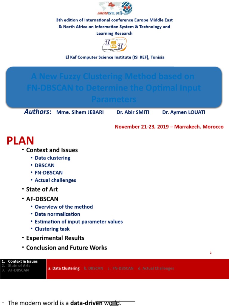 AF-DBSCAN Presentation | PDF | Cluster Analysis | Fuzzy Logic