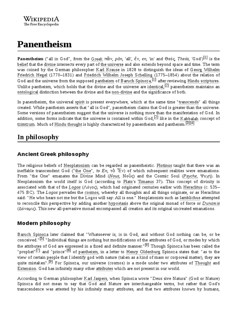 Panentheism | PDF | Kabbalah | Religious Belief And Doctrine