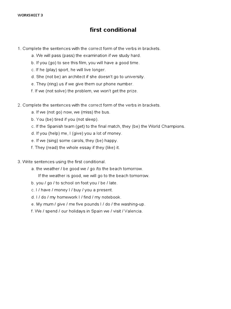 First Conditional | PDF