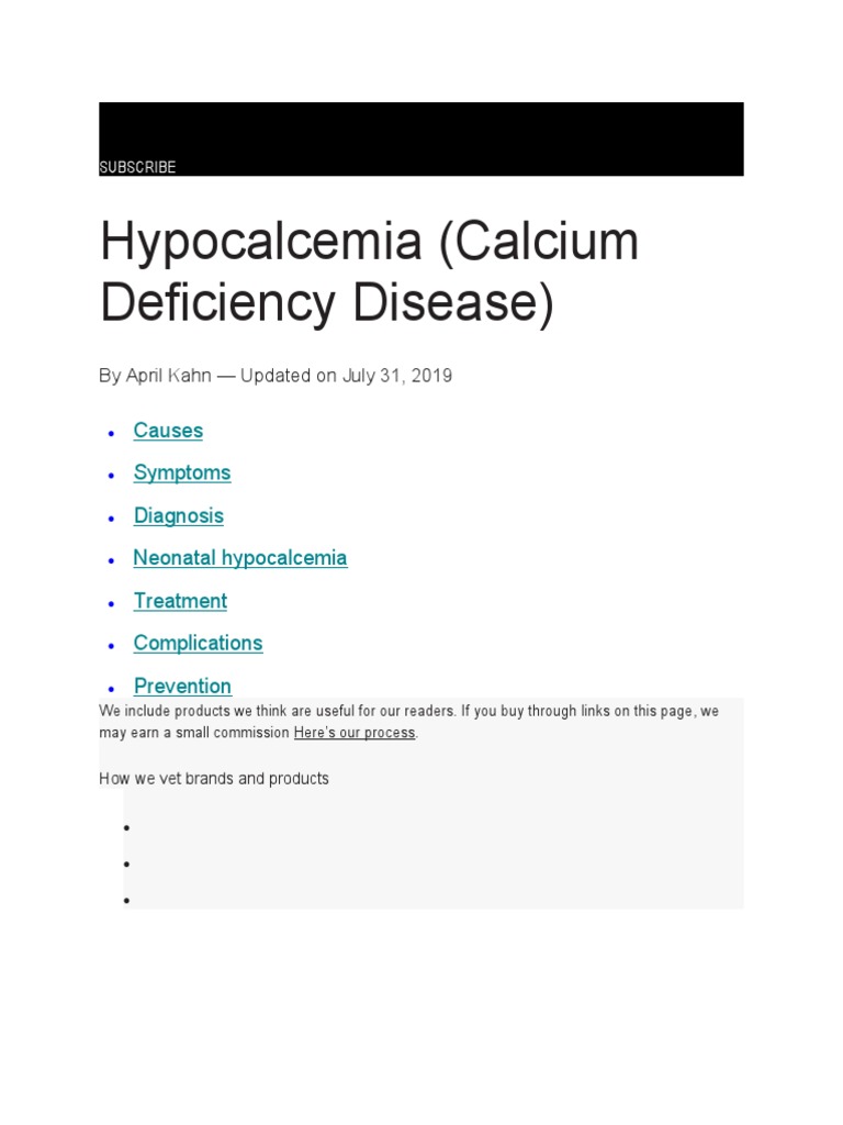 Hypocalcemia | PDF | Calcium | Osteoporosis