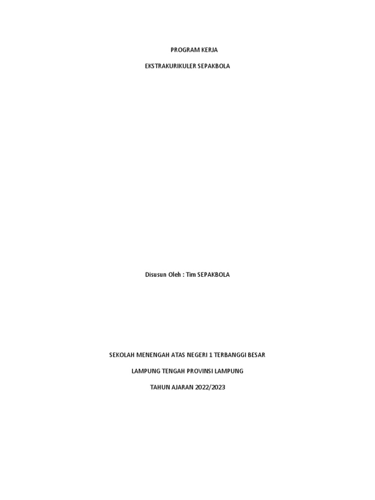 PROGRAM KERJA-WPS Office | PDF