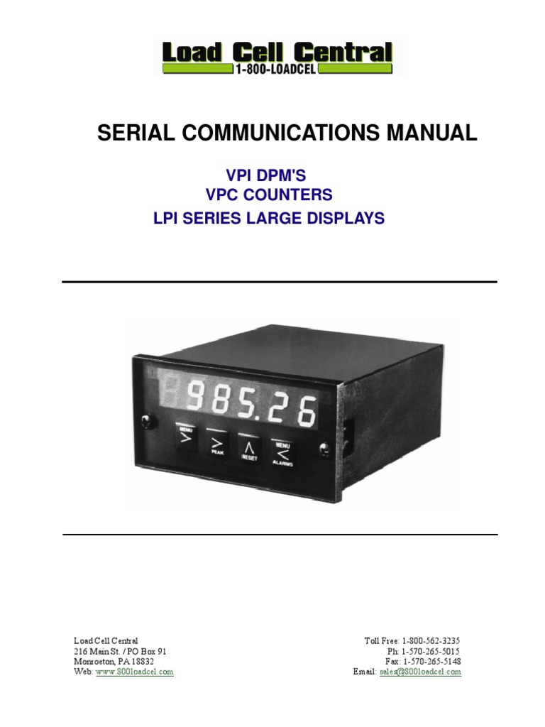 VPI-VSI Communications Manual | PDF | Electrical Connector | String ...