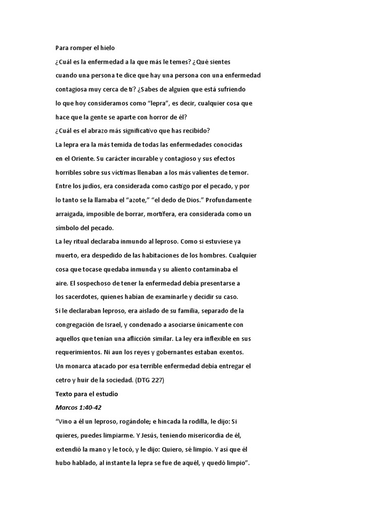 Para Romper El Hielo | PDF | Lepra | Jesús