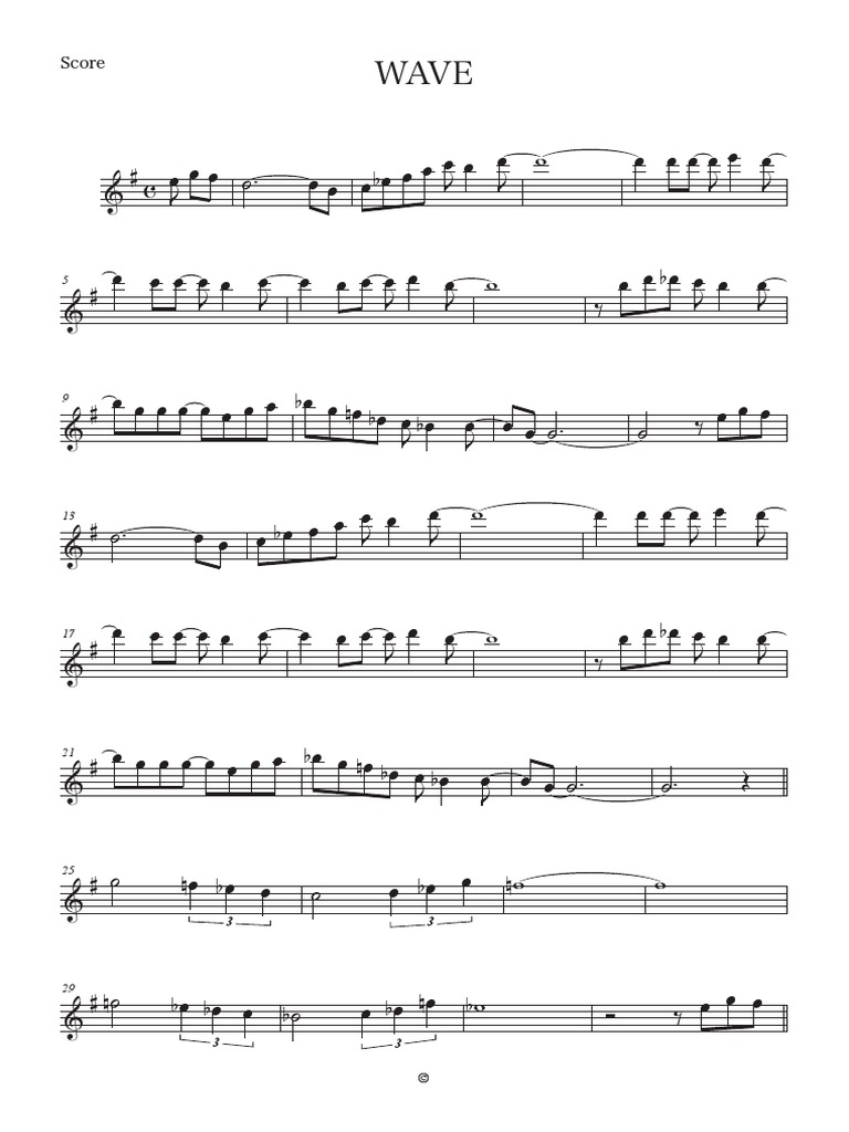 WAVE Gmajor - Score | PDF