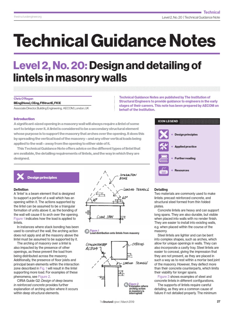 TGN - 20-L2-Designing and Detailing of Lintels in Masonry Walls | PDF ...