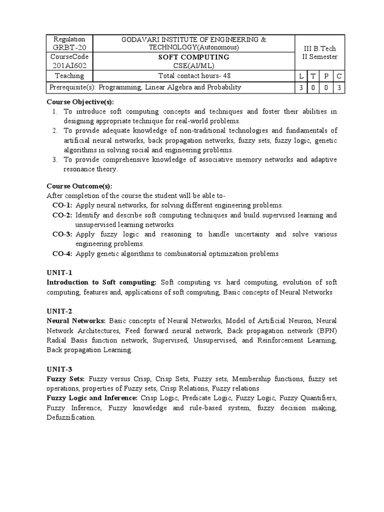 3-2-2. Soft Computing | PDF | Fuzzy Logic | Artificial Intelligence