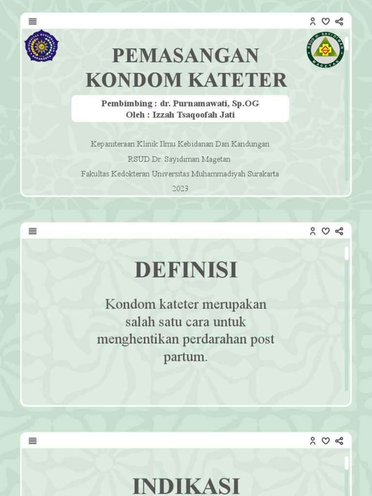 Pemasangan Kondom Kateter | PDF