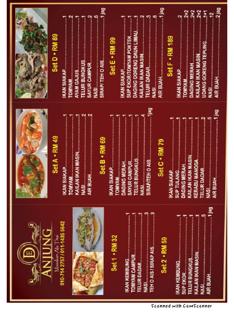 De_Anjung_Menu | PDF