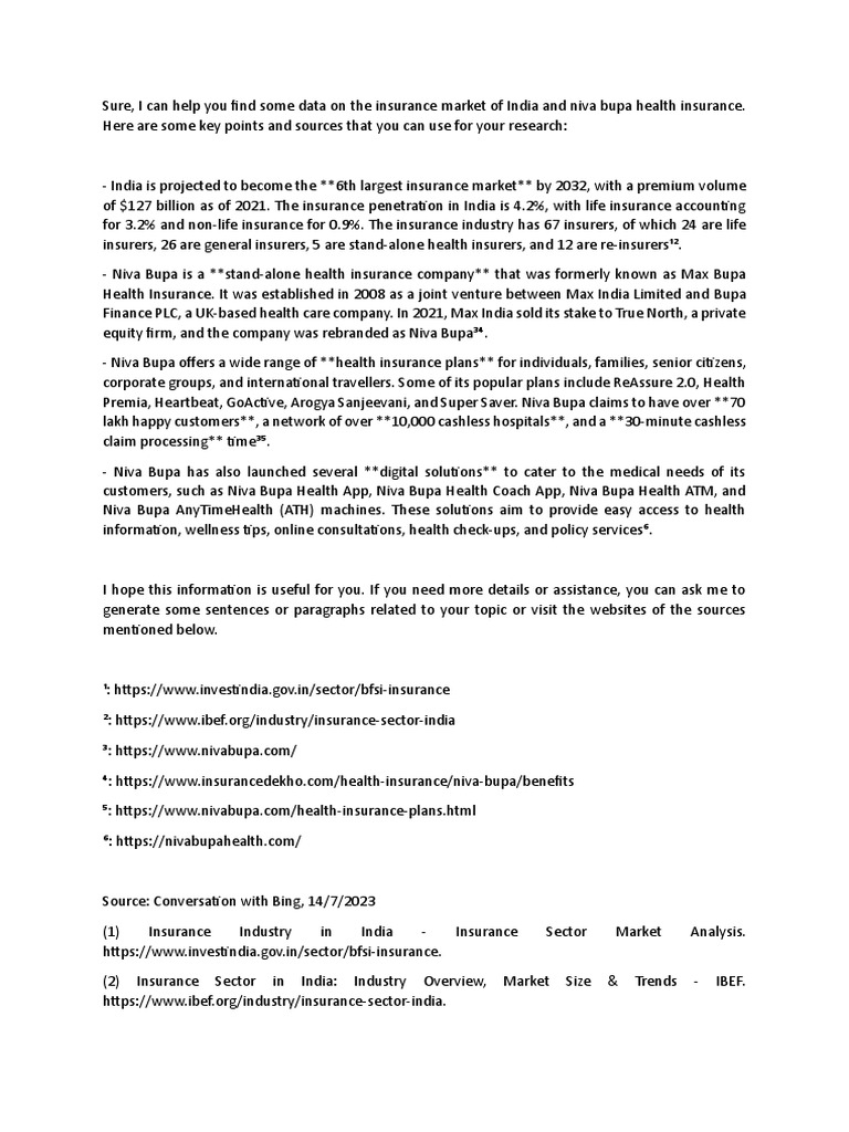 Niva Bupa Bing | PDF | Strategic Management | Insurance