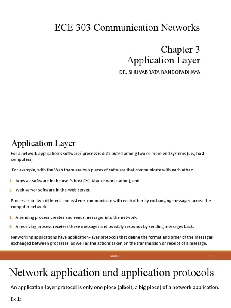 Chapter 3 Application Layer | PDF | Hypertext Transfer Protocol | World Wide Web