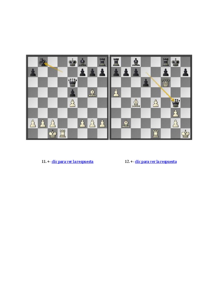 Problemas de Ajedrez: Mate en 2 Jugadas | PDF | Juegos de mesa | Juegos ...