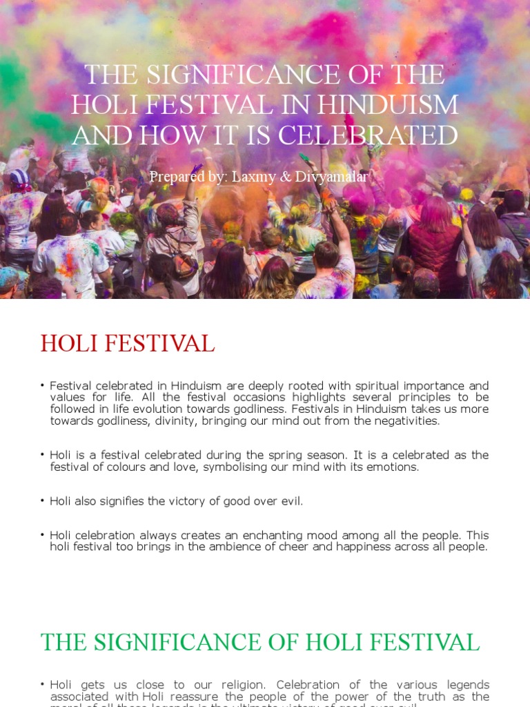 The Significance of The Holi Festival in Hinduism | PDF