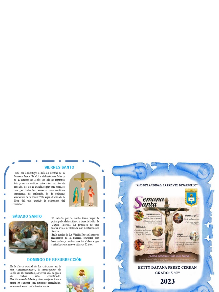 Diptico sobre la Semana Santa 2023 | PDF | Pascua de Resurrección ...