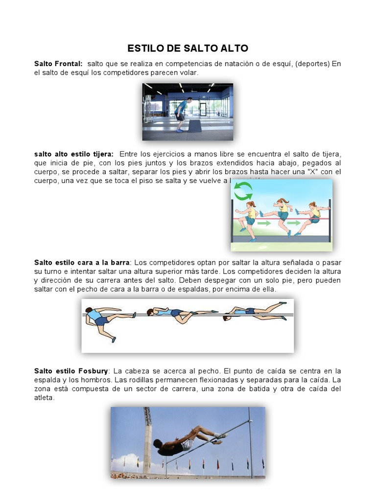 Estilo de Salto Alto | PDF | Deporte del atletismo