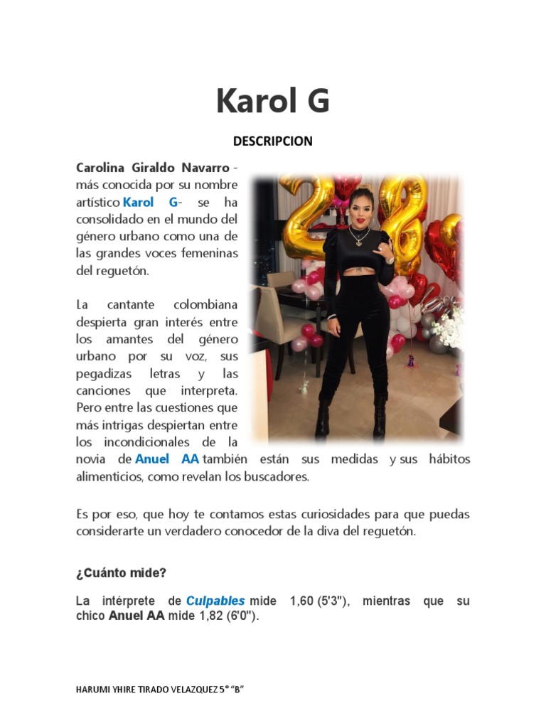 Karol G DESCRIPCION | PDF