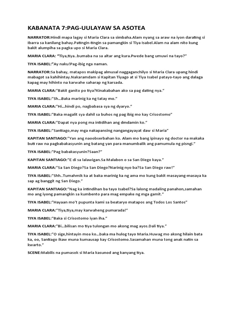 KABANATA 7 - Noli Me Tangere | PDF