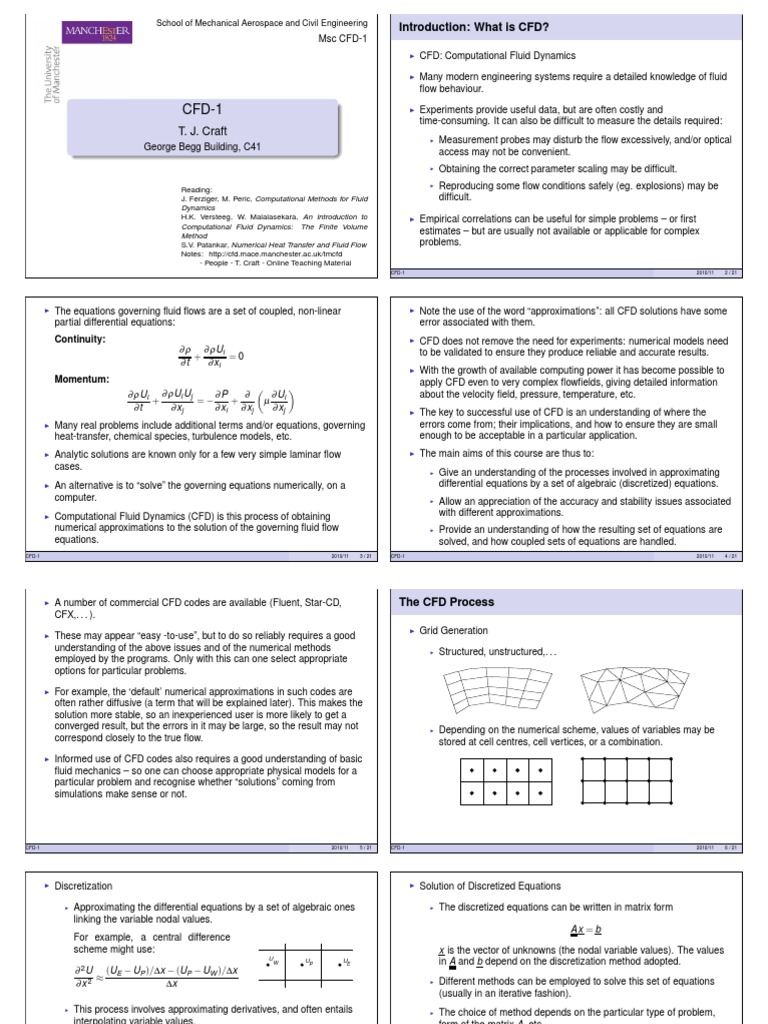 cfd1 Intro | PDF | Computational Fluid Dynamics | Fluid Dynamics