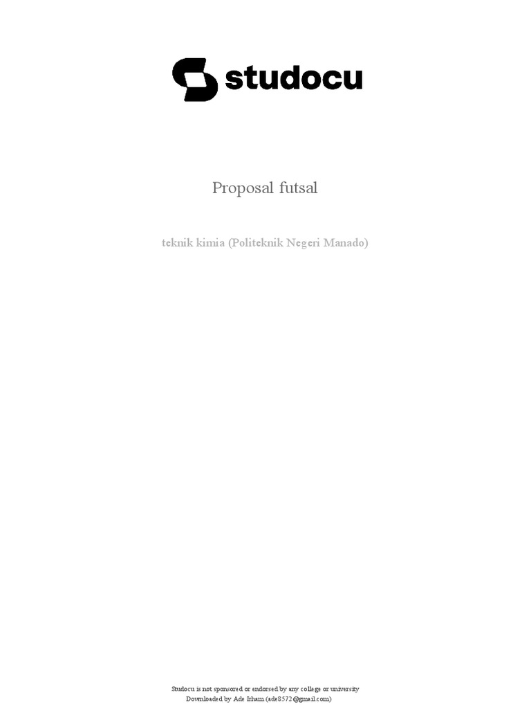 Proposal Futsal | PDF