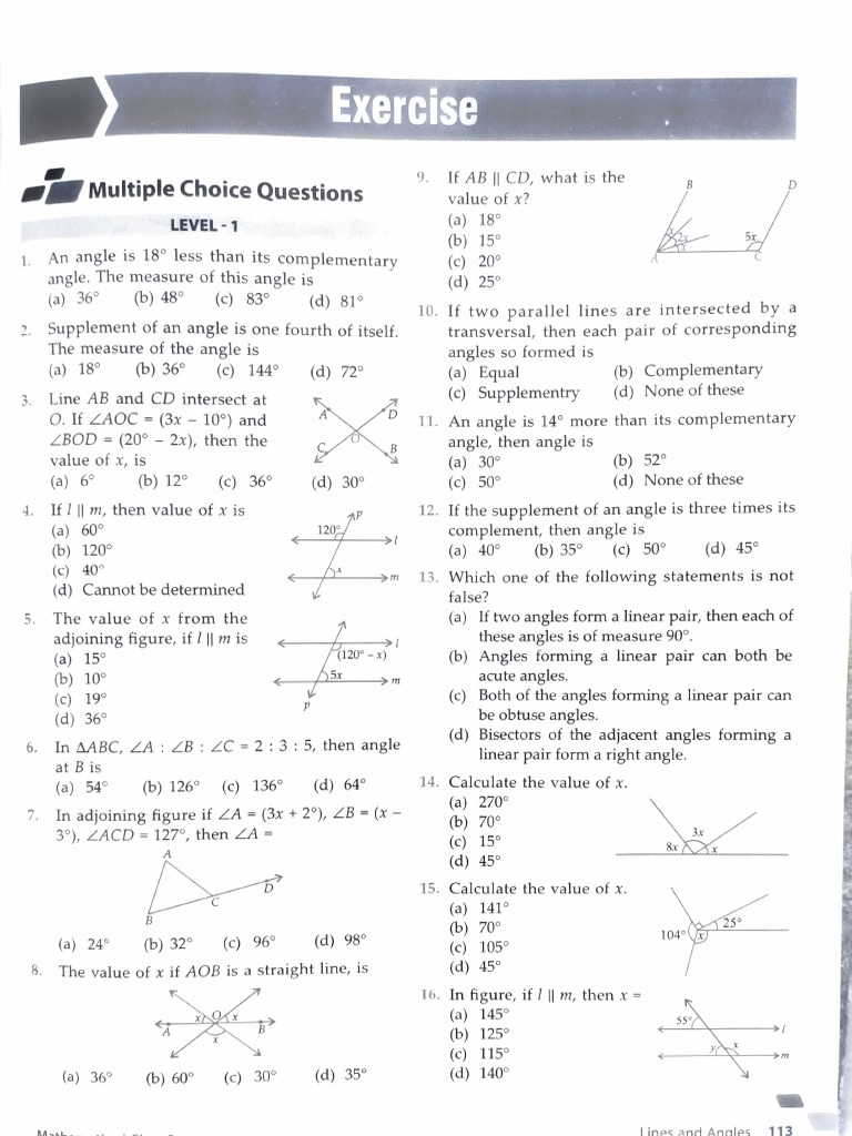 Lines and Angle CL 9 | PDF | Perpendicular | Triangle
