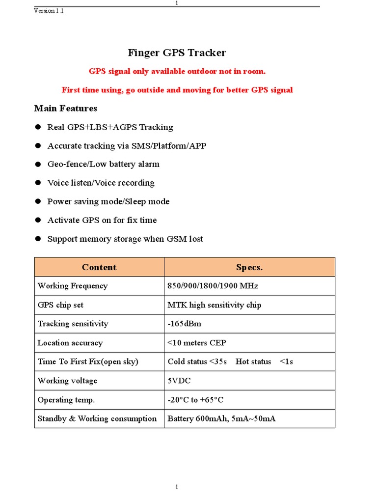 Mini GPS Tracker User Manual | PDF | Ios | Global Positioning System