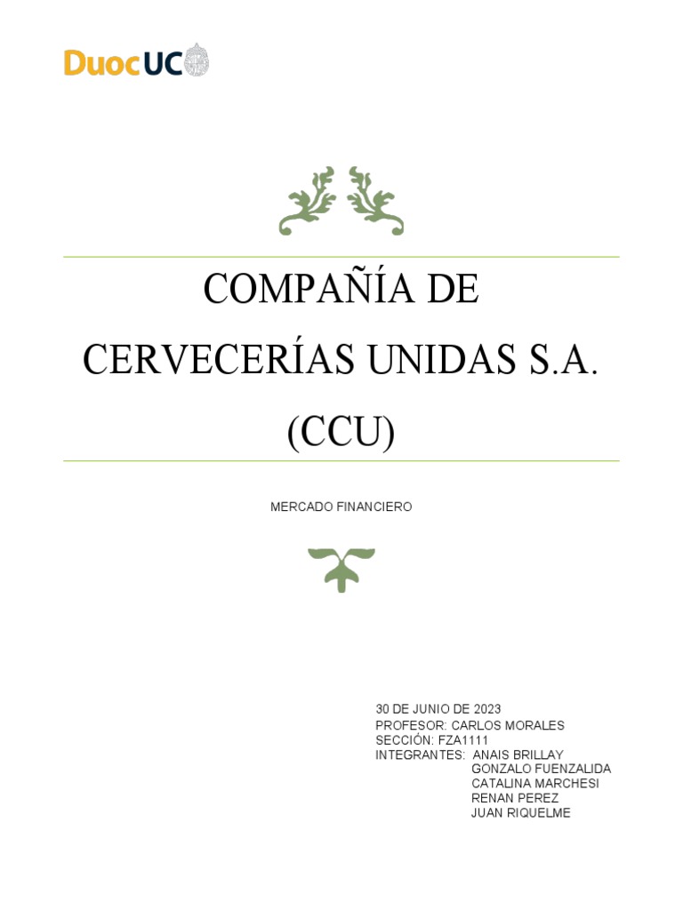 Ccu 2 | PDF | Bebida | Economias