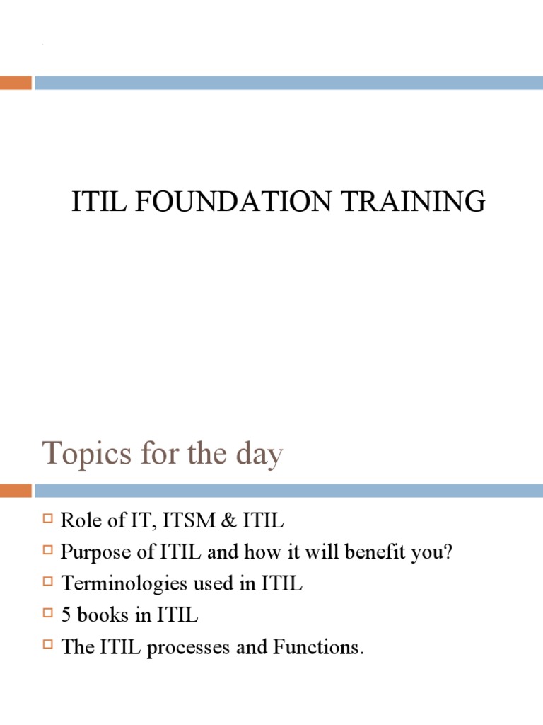 ITIL ITSM Slides | PDF | Risk | Information Security