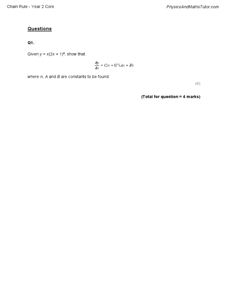 Chain Rule | PDF | Equations | Mathematical Physics
