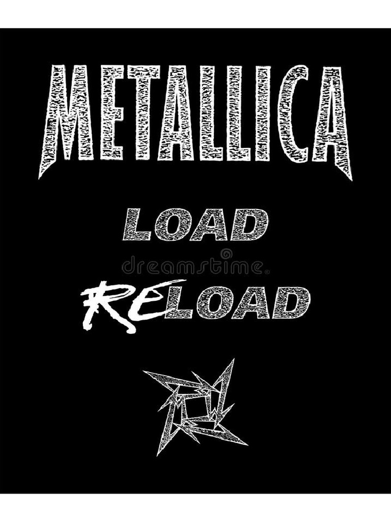Vector Metallica Logo Load Reload Era Isolated Black Background ...