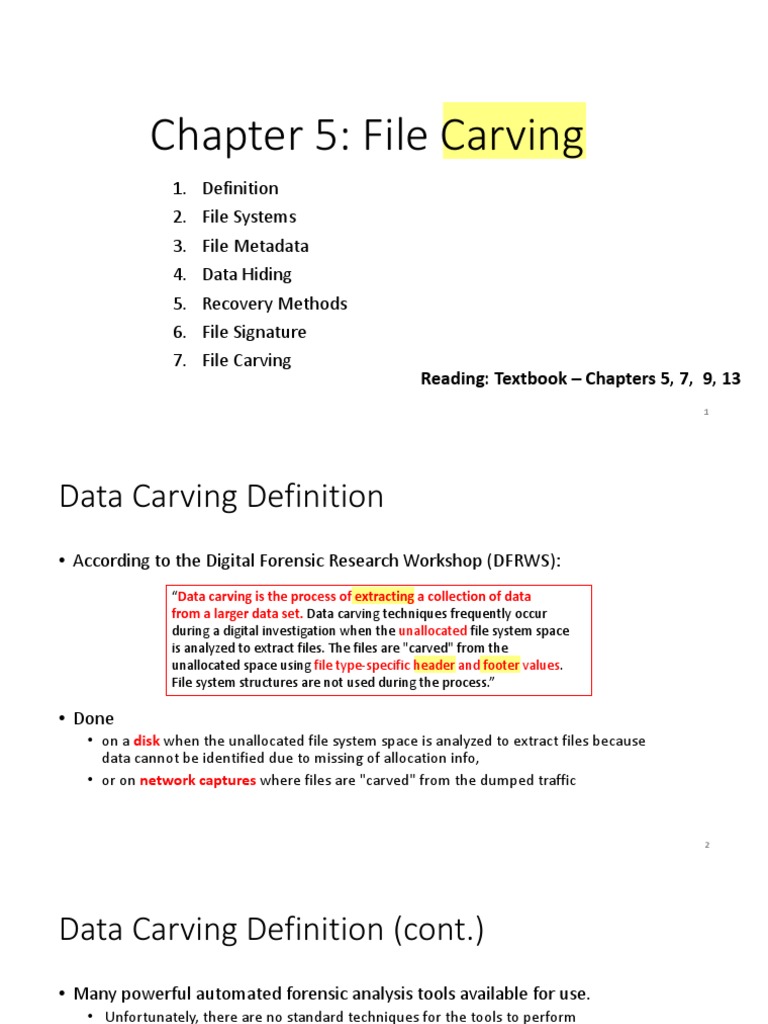 File Carving | PDF | File System | Computer File