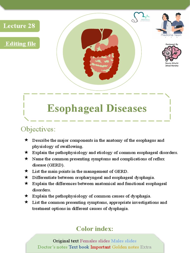 L28 - Esophageal Diseases | PDF | Gastroesophageal Reflux Disease ...