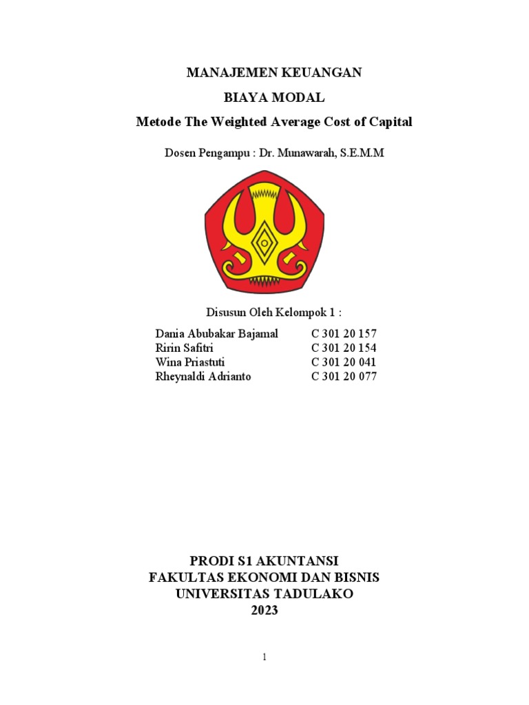 Metode The Weighted Average Cost of Capital | PDF