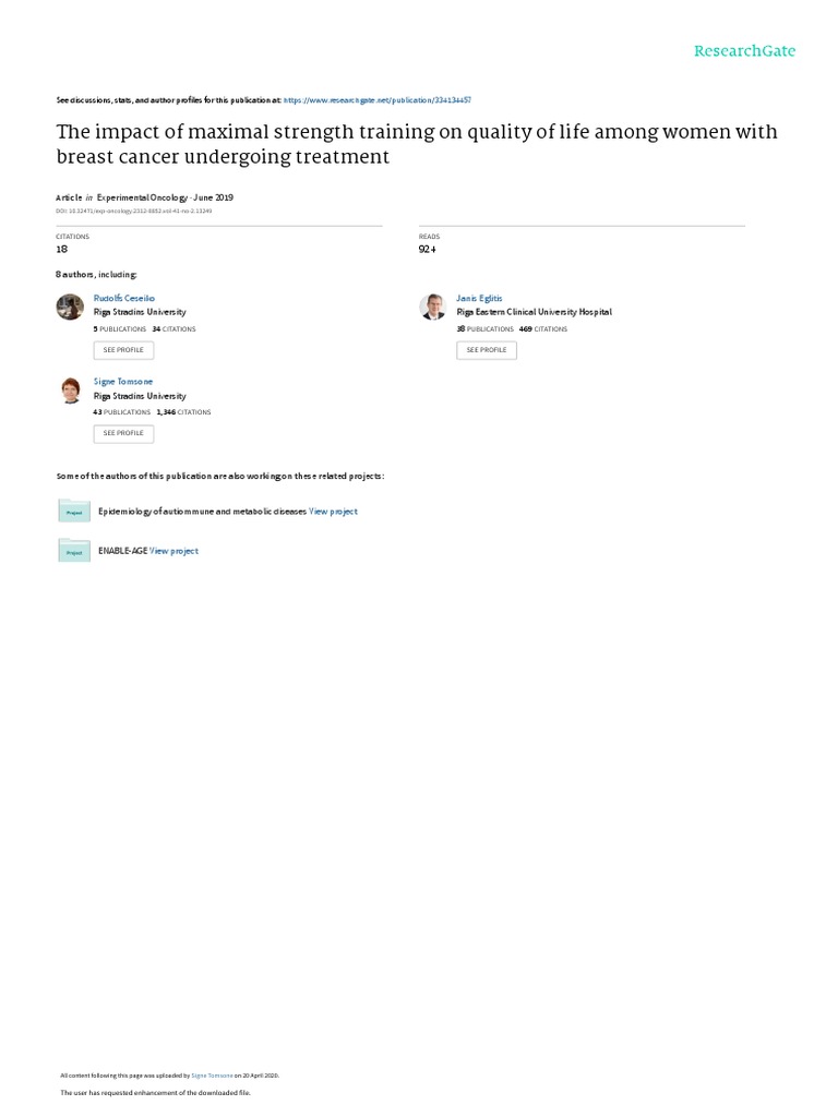 The - Impact - of - Maximal - Strength - Training - On - Quality | PDF ...