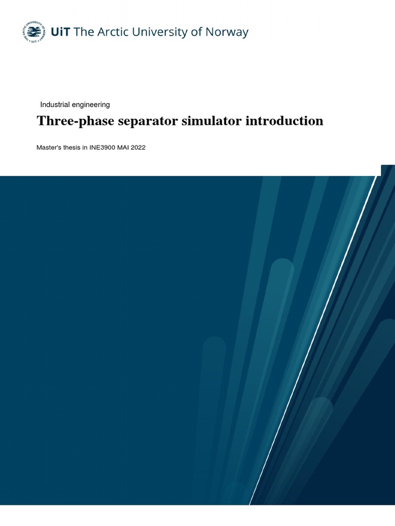 Engineering Thesis: Separator Simulation | PDF | Fluid Dynamics | Liquids