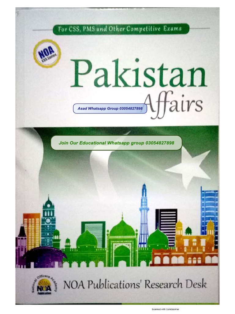 Pakistan Affairs by NOA CSS Series | PDF Pakistan Affairs by NOA CSS Series | PDF