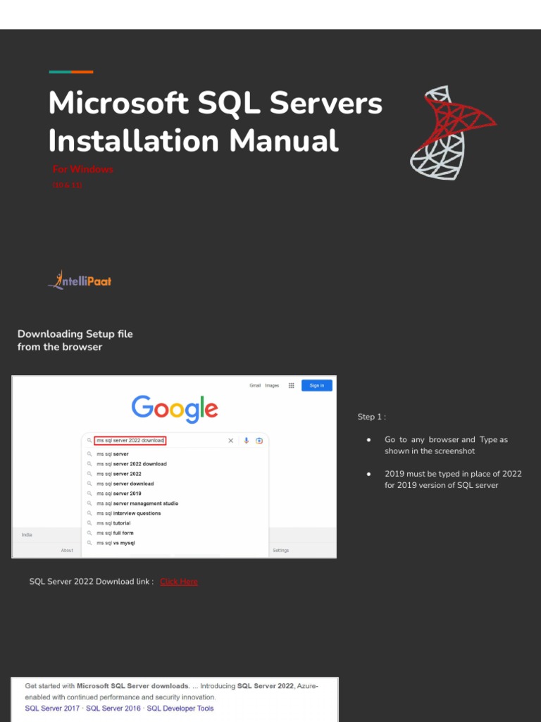 SQL Server & SSMS Installation | PDF | Microsoft Sql Server | Computer ...