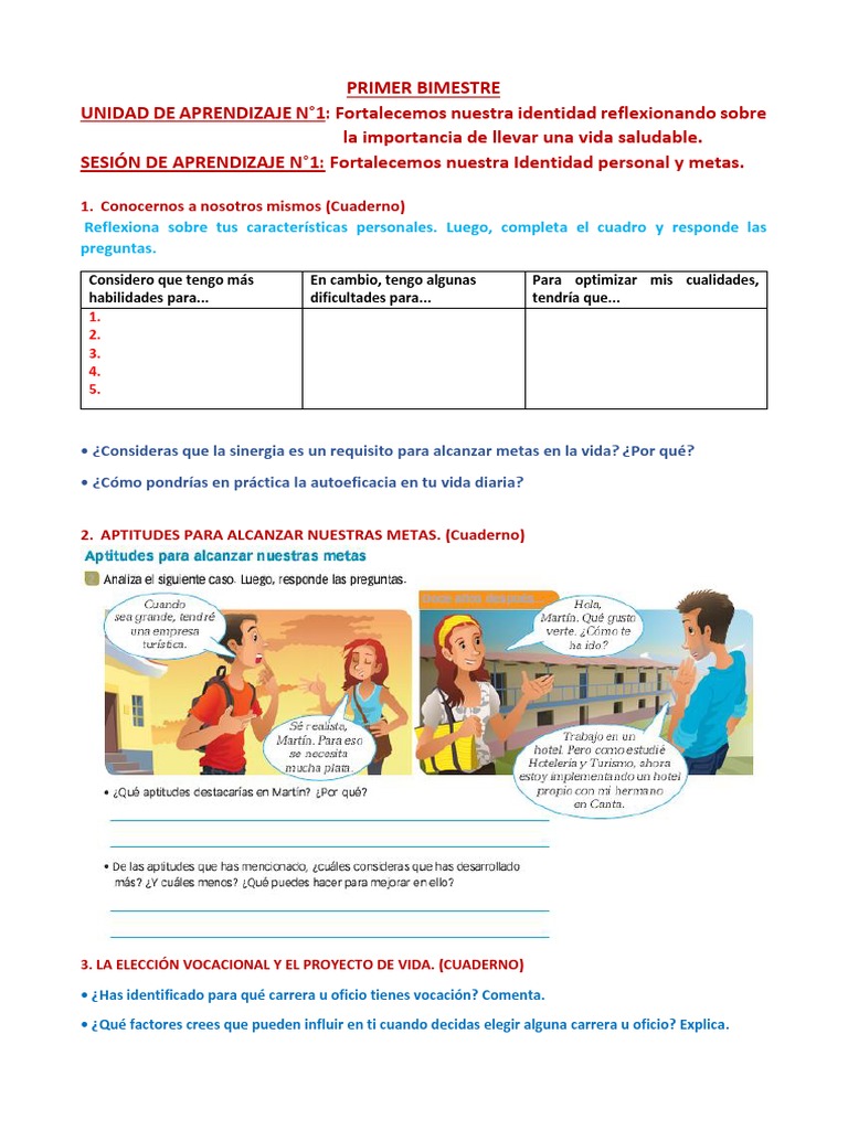 Ficha de Apoyo 1b-4°dpcc.2023 | PDF | Relaciones personales, crianza y desarrollo personal