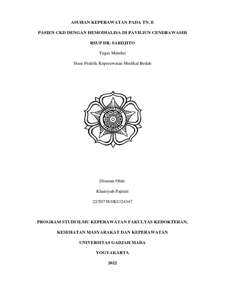 Askep - Chronic Kidney Disease Dengan Hemodialisa Rutin - Mei ...
