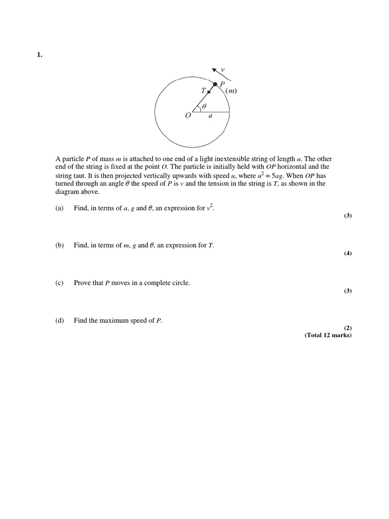 Circular Motion - Vertical Circles | PDF | Sphere | Angle