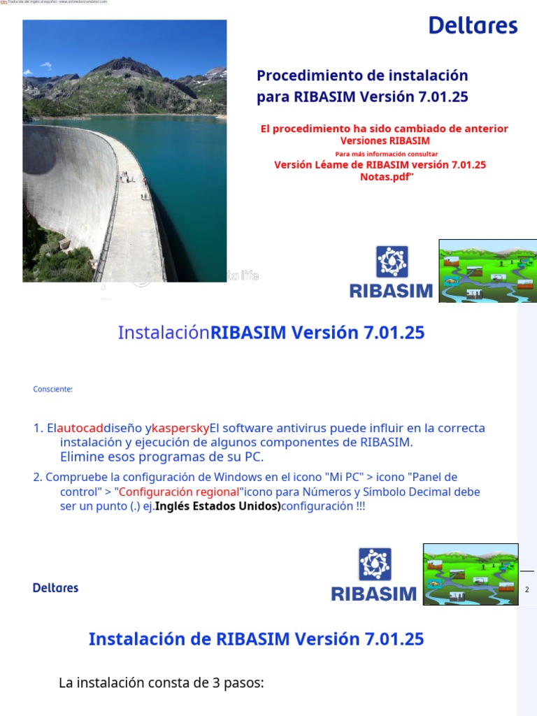 Installation RIBASIM7 01 25 Procedure V11.en - Es | PDF | Archivo de ...