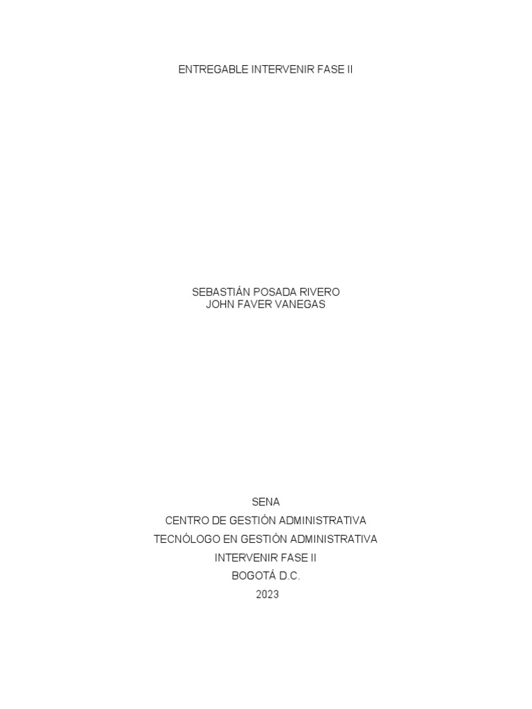 Entregable Intervenir Fase Ii | PDF | Tecnología