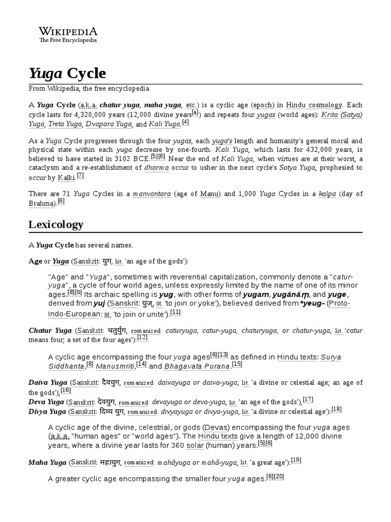 Yuga Cycle | PDF | Hindu Mythology | Hindu Literature