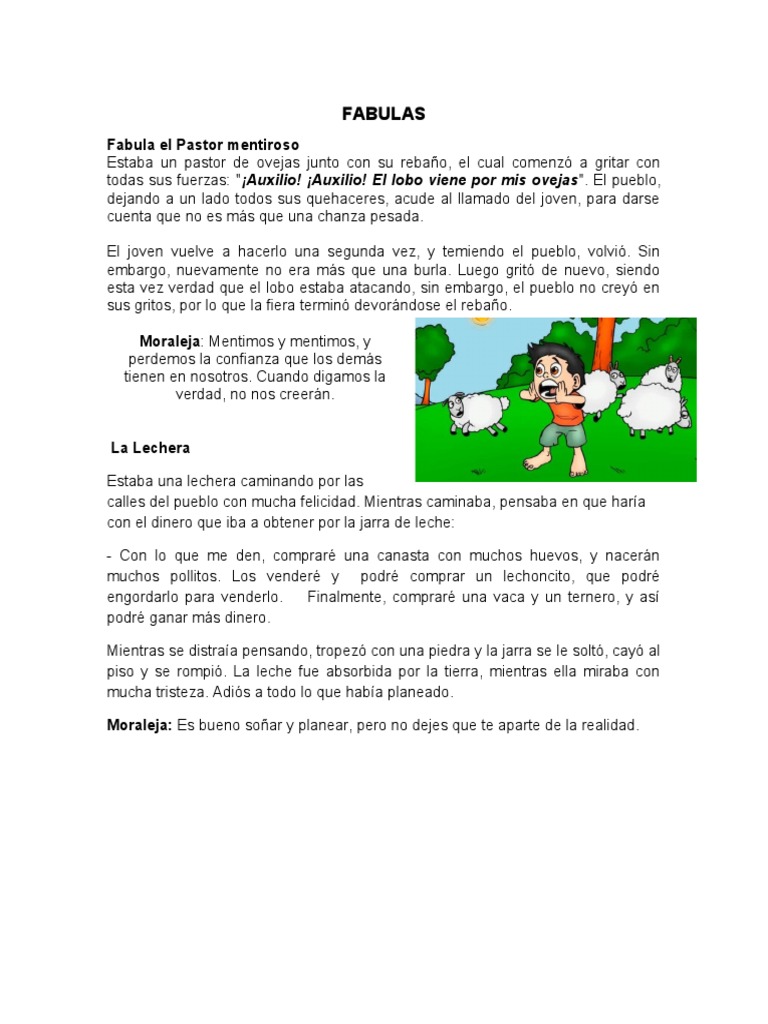 Fabulas Con Sus Moraleja | PDF