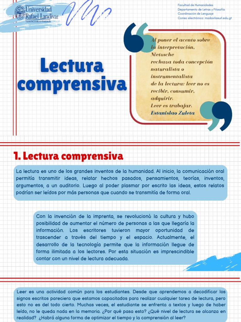 Lectura Comprensiva | PDF | Comprensión lectora | Cognición