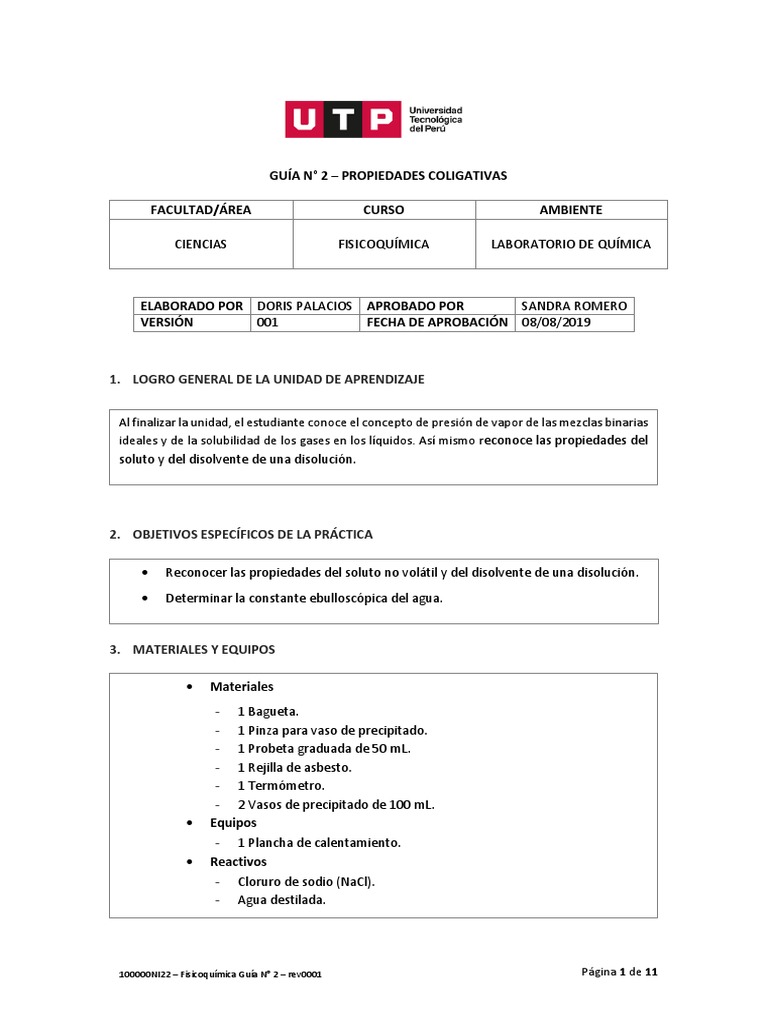 100000ni22-Guia N°2-Labquimi01-Propi - Coligativas | PDF | Concentración | Solvente