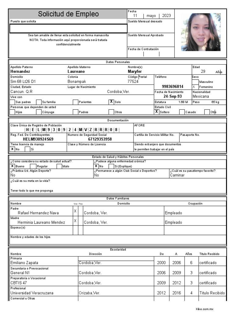 solicitud-de-empleo-sencilla (1) | PDF