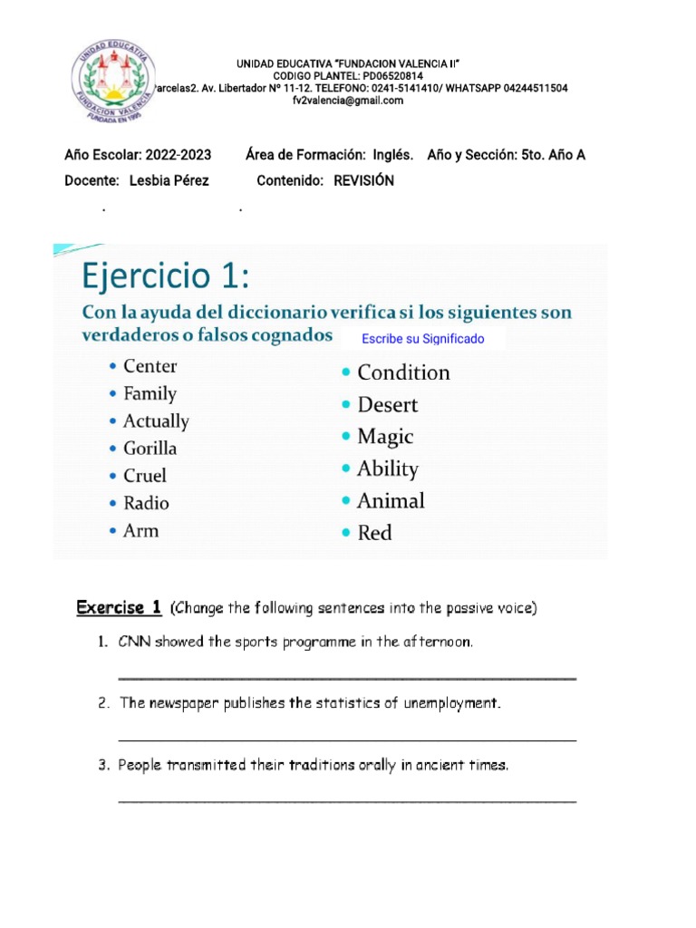 Evaluación de Inglés 5to | PDF Evaluación de Inglés 5to | PDF