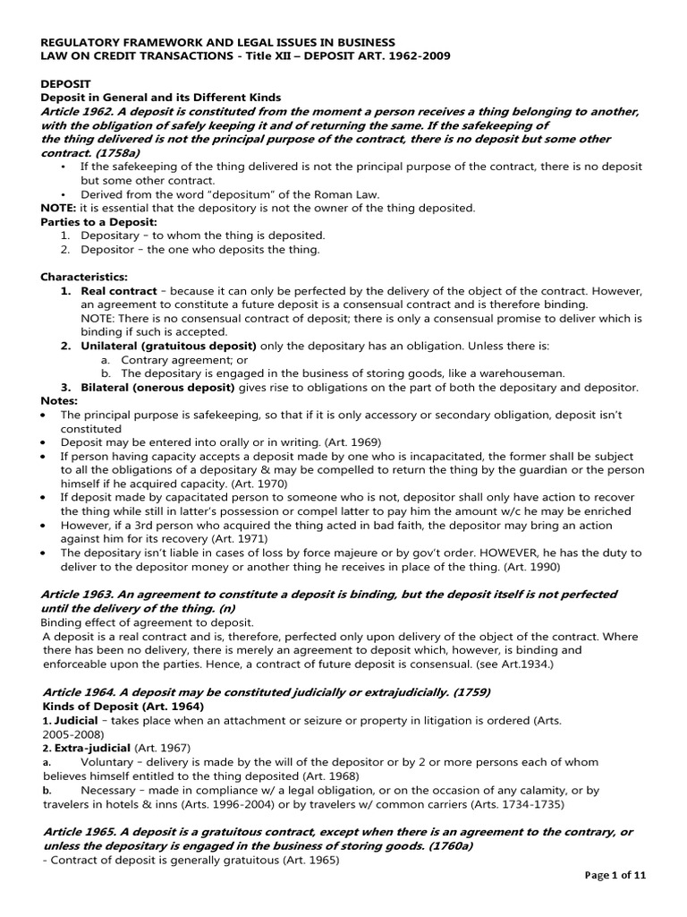 Deposits | PDF | Legal Liability | Expense